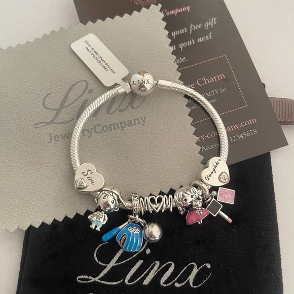 Linx | Jewelry | Linx Silver Snake Chain Bracelet With Mom Son And ...